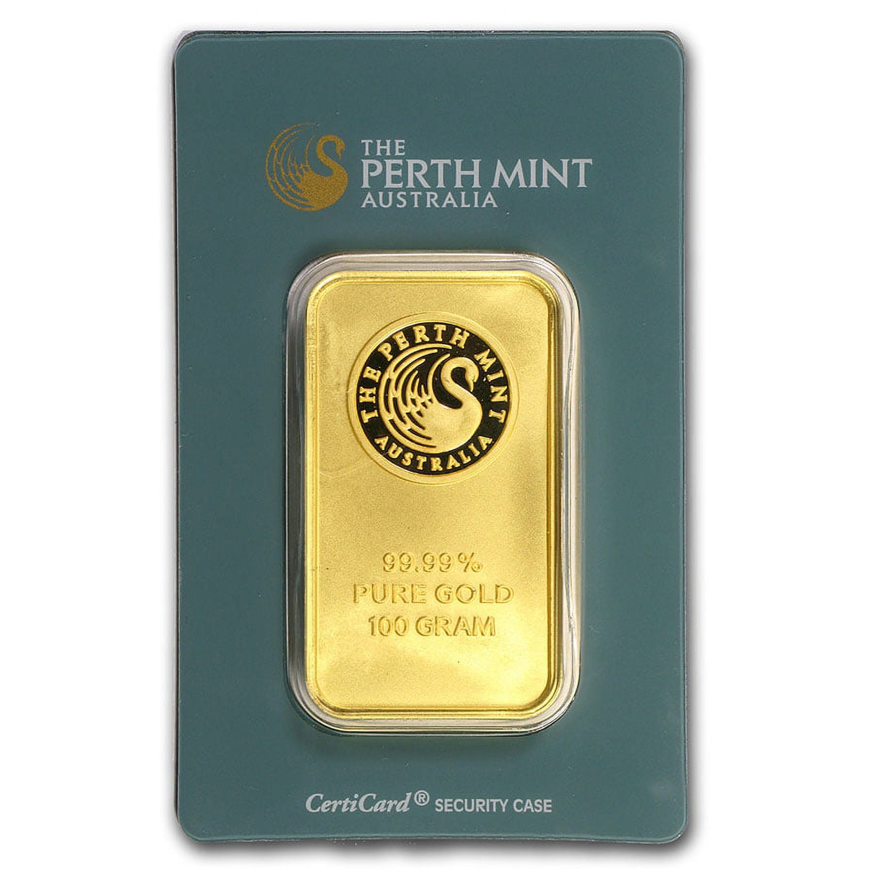 100 gram Gold Bar - Perth Mint (Classic, Green Assay) - Walmart.com