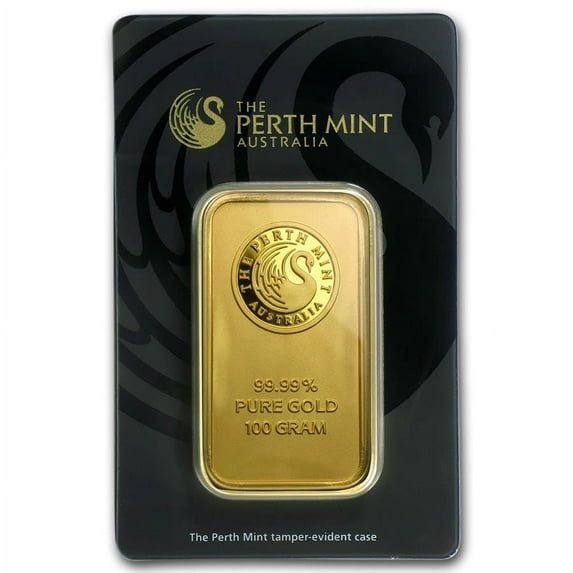 Perth Mint 100g Gold Bar - Precious Metals Bullion (In Assay) - Walmart.com
