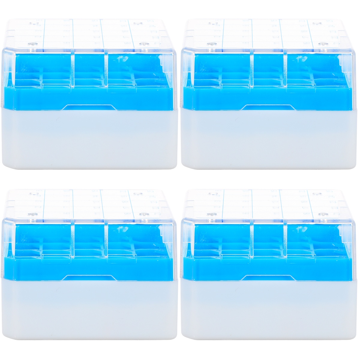 100 -grid Tube Box Vial Rack Scientific Mini Test Tube Cryovial Storage ...