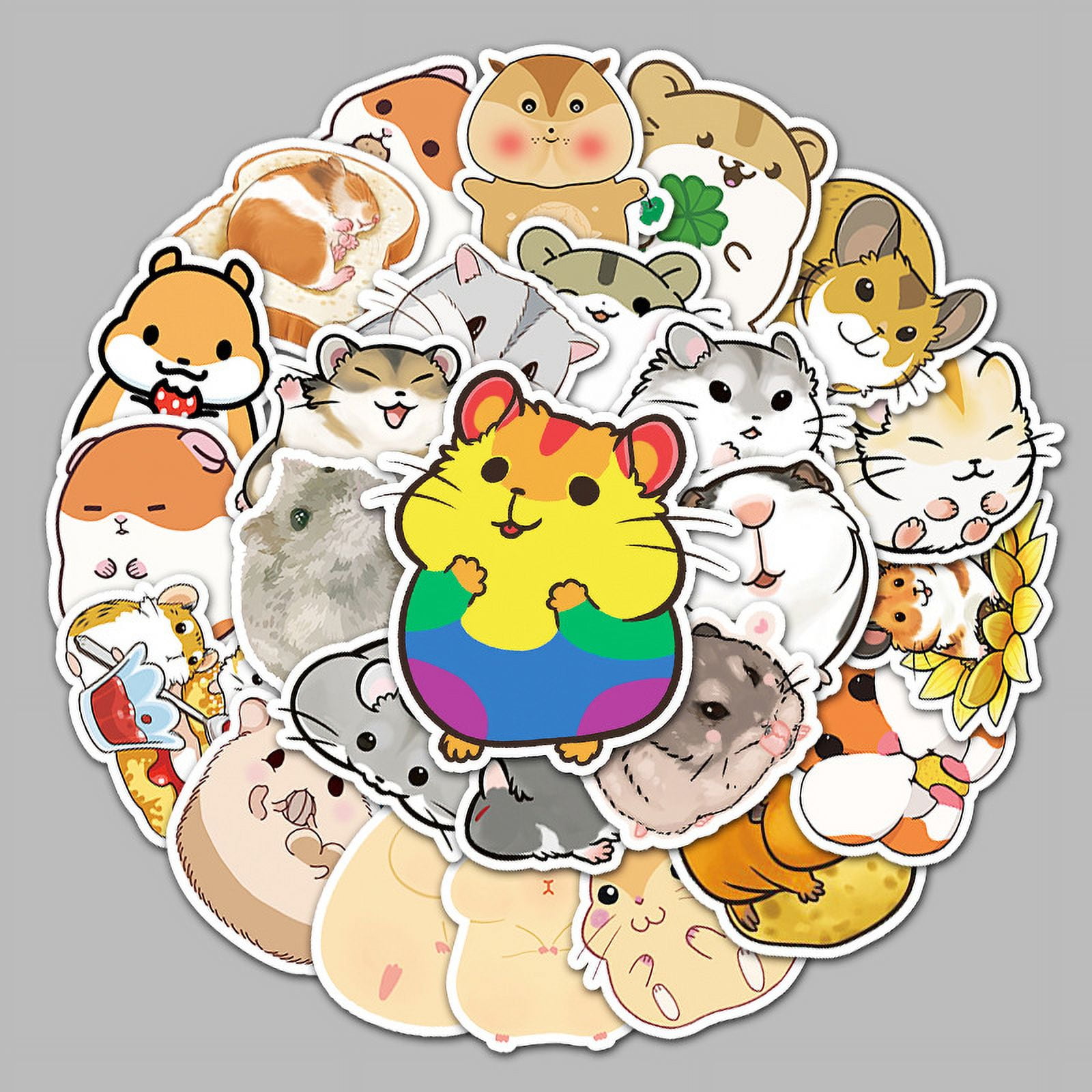 100 hamster hamster cute personality stickers fashion notebook diary ...
