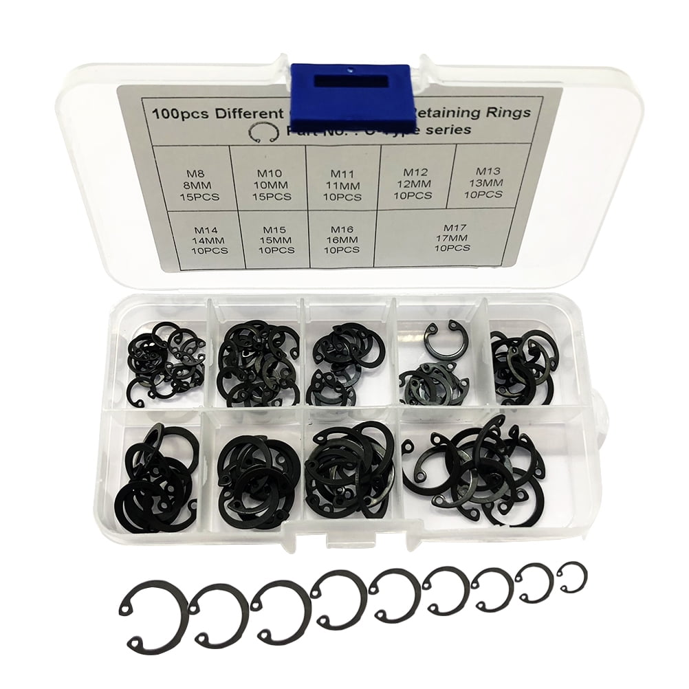100 in Circlip Kit Snap Ring Assortment Circlip Snap Ring Snap Ring Kit Retaining Ring - Walmart.com