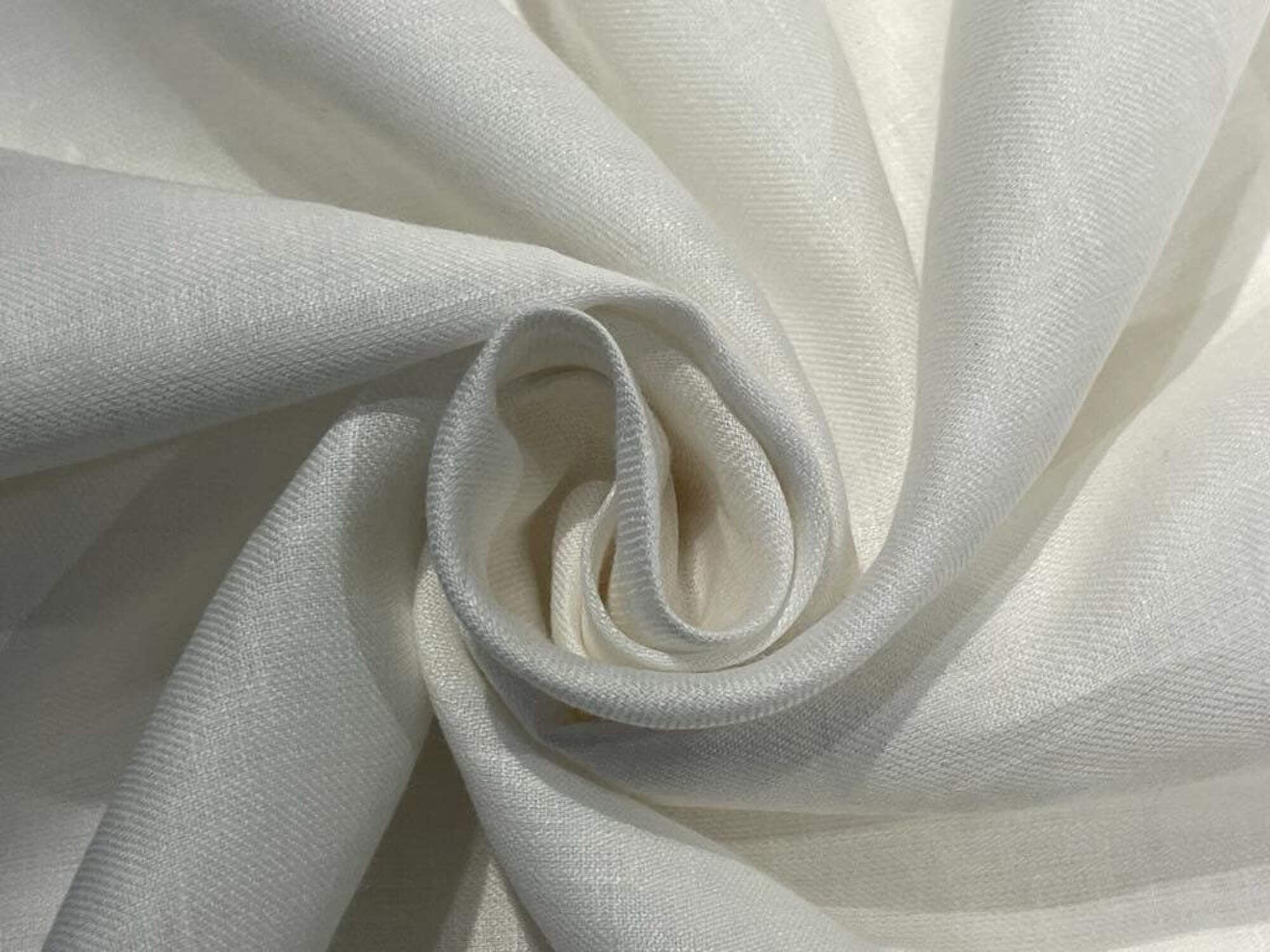 100% linen 60s lea Twill Weave Linen fabric Natural White color 58 ...