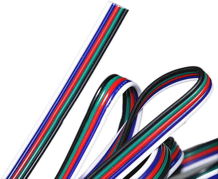 100 meters 5Pin 5 Channels Extension Electric Wire Cable Led Connector ...