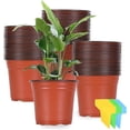 100 nursery pots 6-inch, with 30 plant labels plastic nursery pot ...