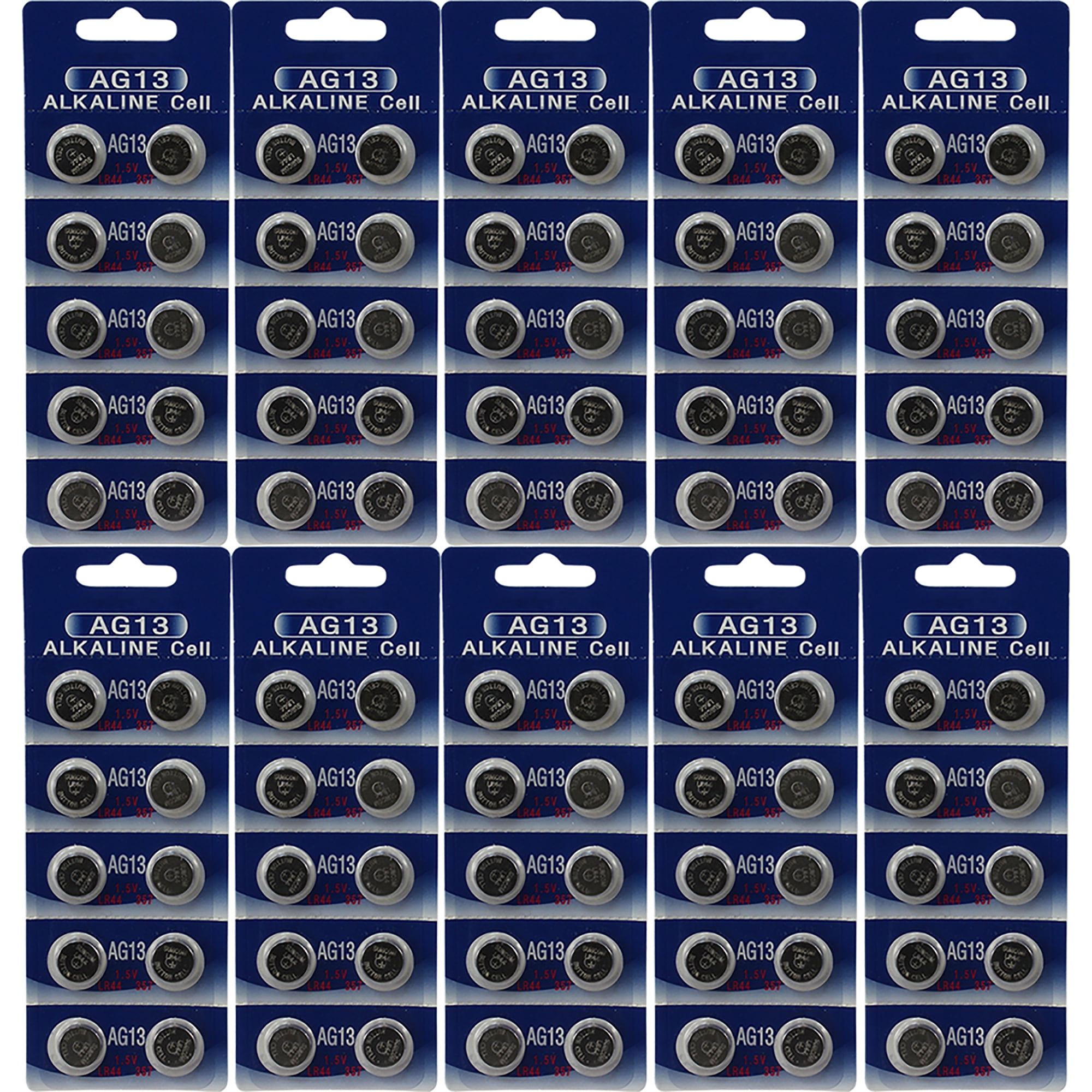 100 of AG13/357A Alkaline Button Cell Watch Battery - Walmart.com