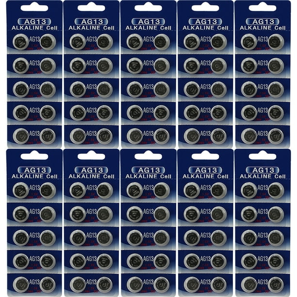 100 of AG13/357A Alkaline Button Cell Watch Battery - Walmart Business ...