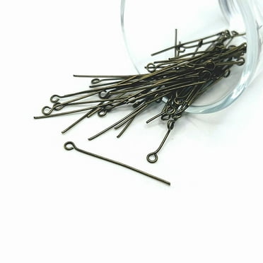 Uxcell 100Pcs Flat Head Pins for Jewelry Making 15mm Brass Flat Head ...