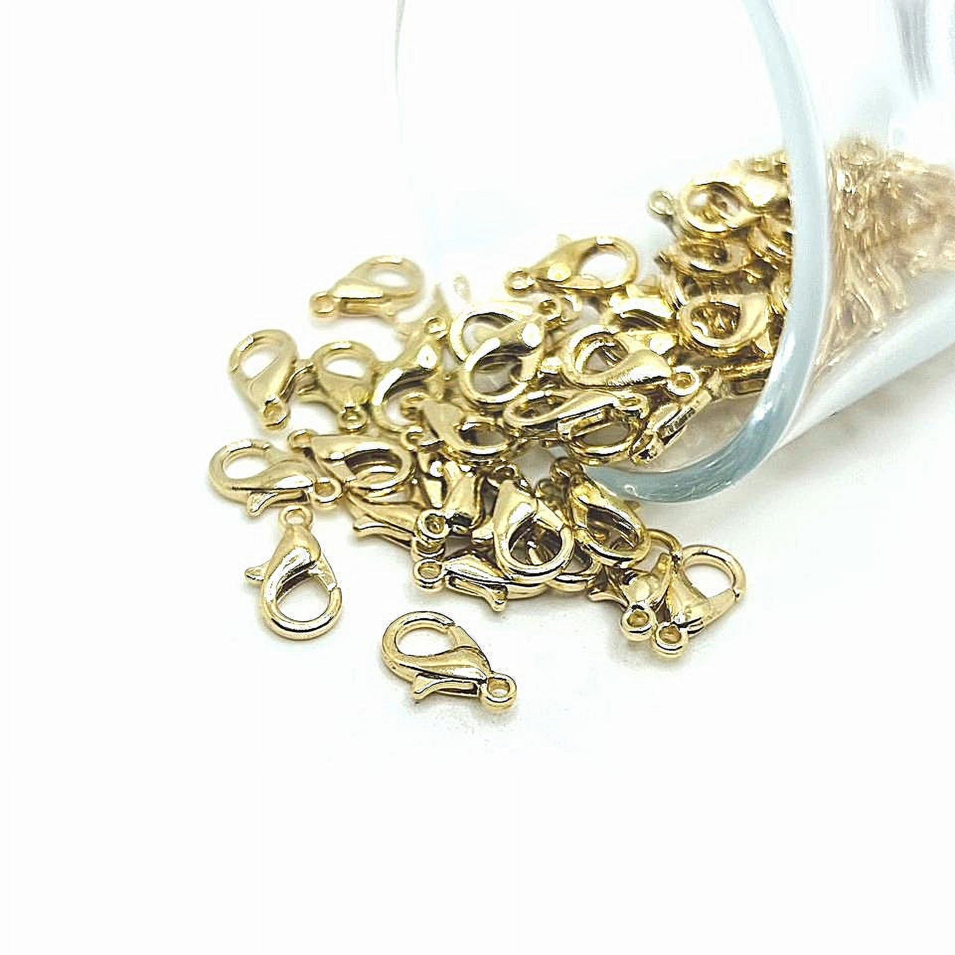 100 or 500 Pieces: 7 x 12 mm KC/Light Gold Lobster Claw Clasps ...