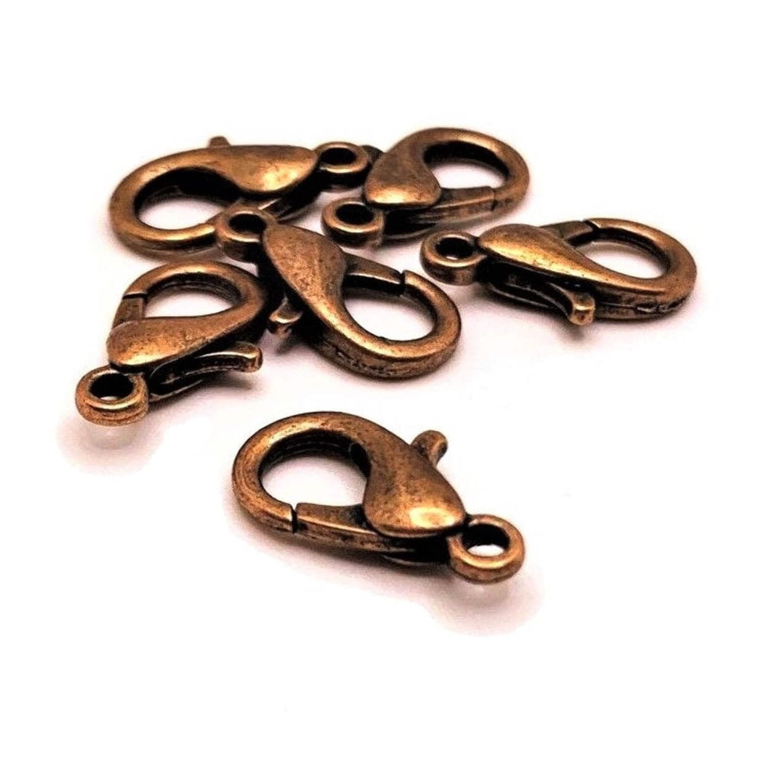 100 or 500 Pieces: 8 x 16 mm Antique Copper Lobster Claw Clasps ...