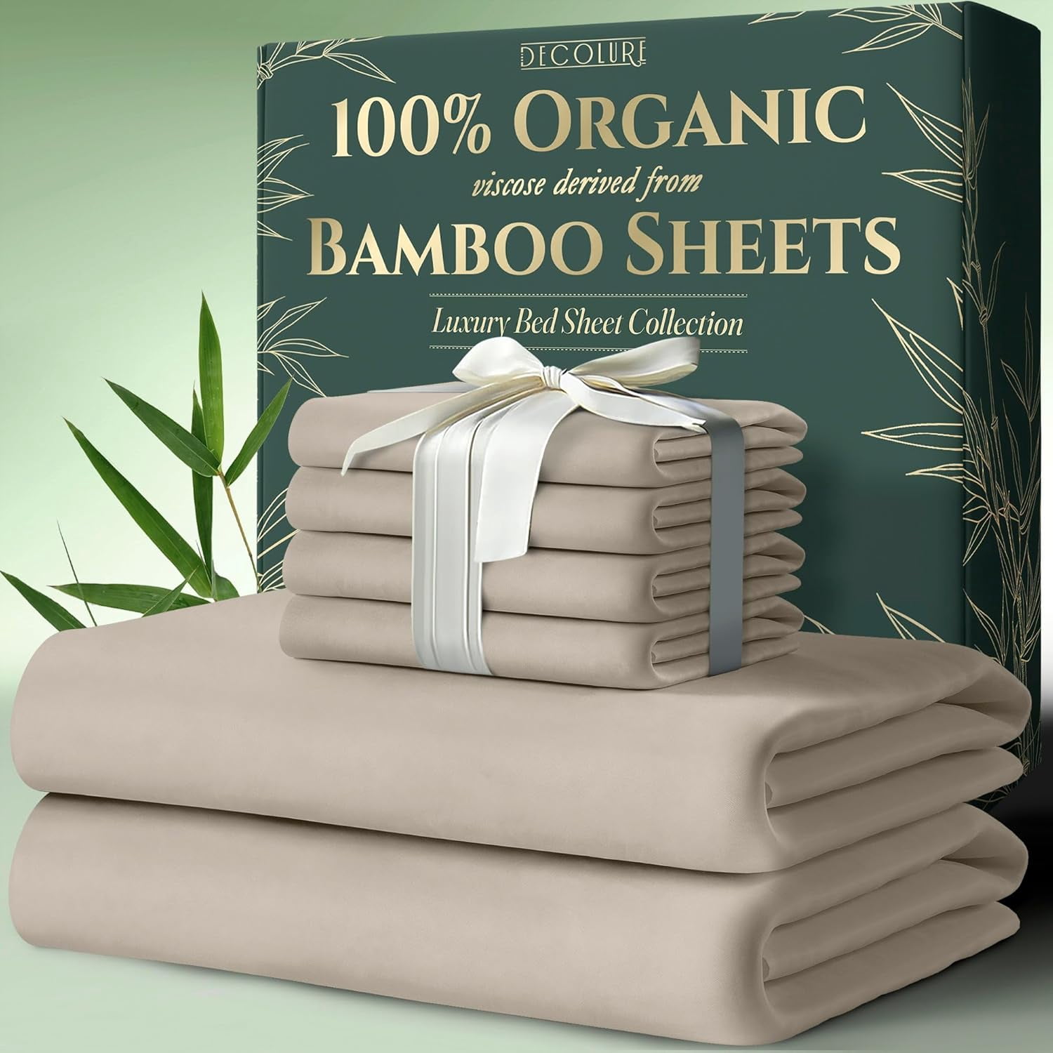 100% organic viscose fiber, derived from bamboo fiber bed sheets, extra ...