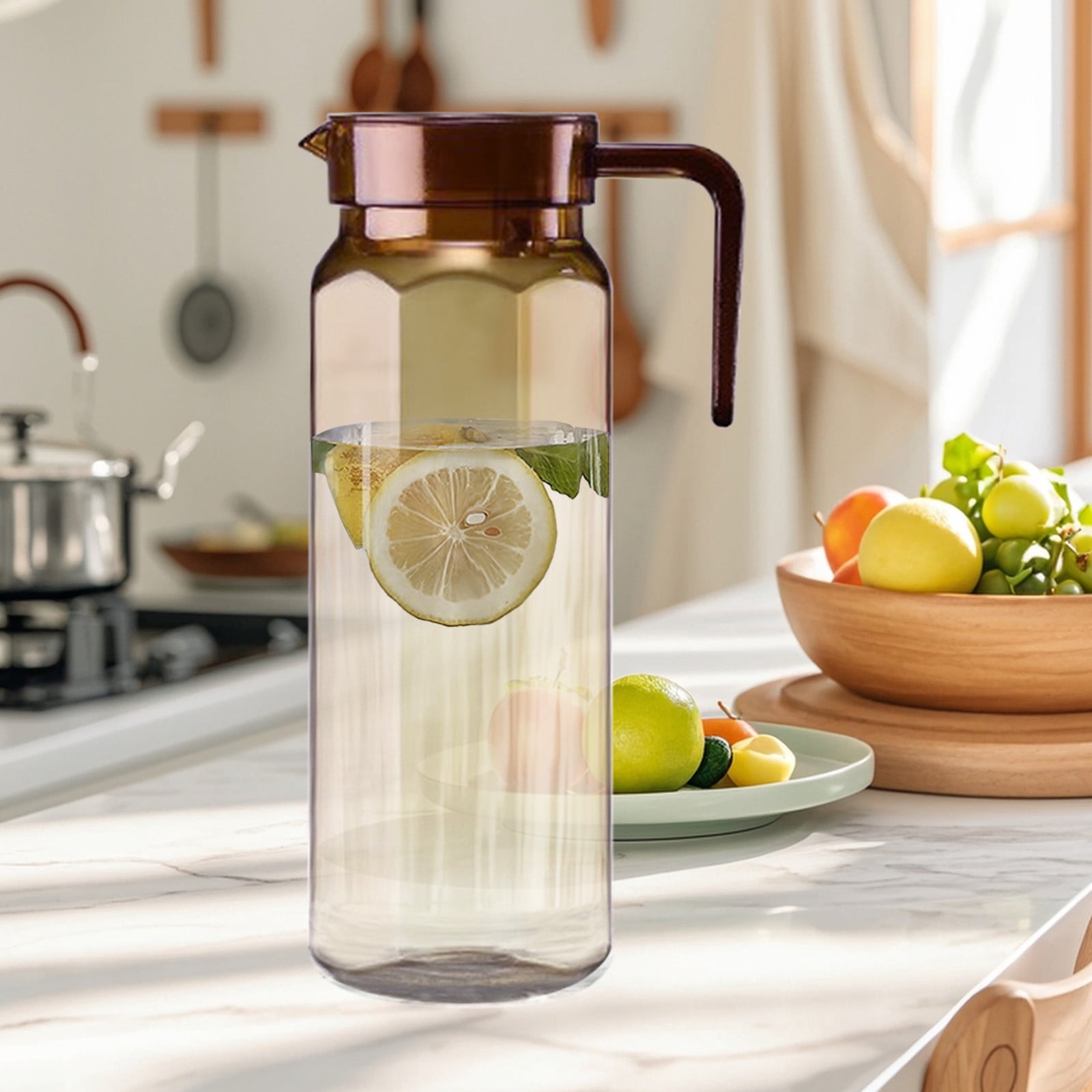 100 oz Large Water Pitcher, Plastic Tea Kettle, Hot & Cold Beverage ...
