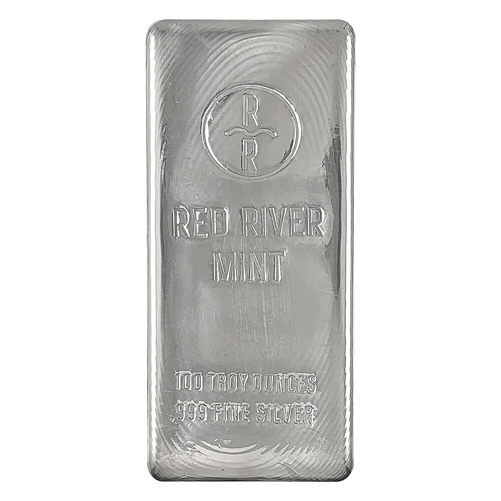 100 oz Red River Mint Silver Cast Bar .999 Fine - Walmart.com