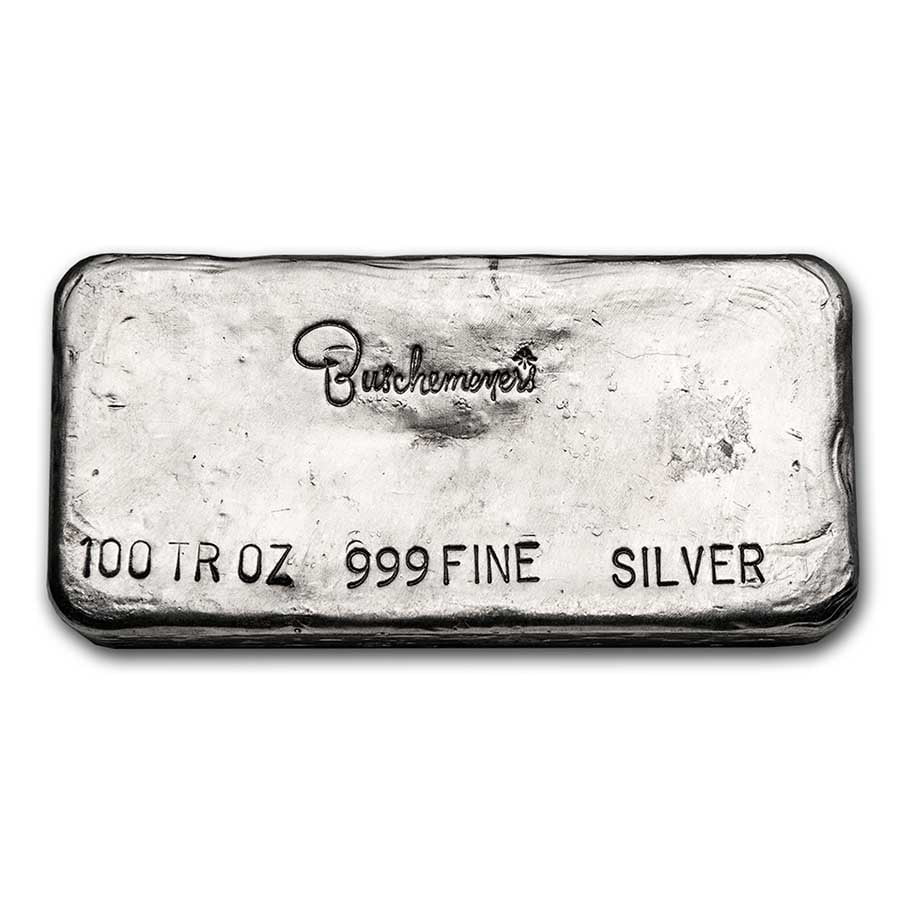 100 oz Silver Bar - Buschemeyer - Walmart.com