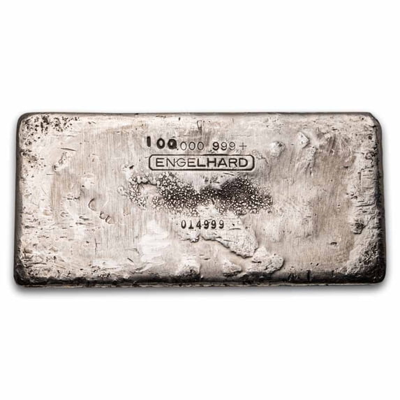 100 oz Silver Bar - Engelhard (1st Ser., Double Stamp Error) - Walmart.com