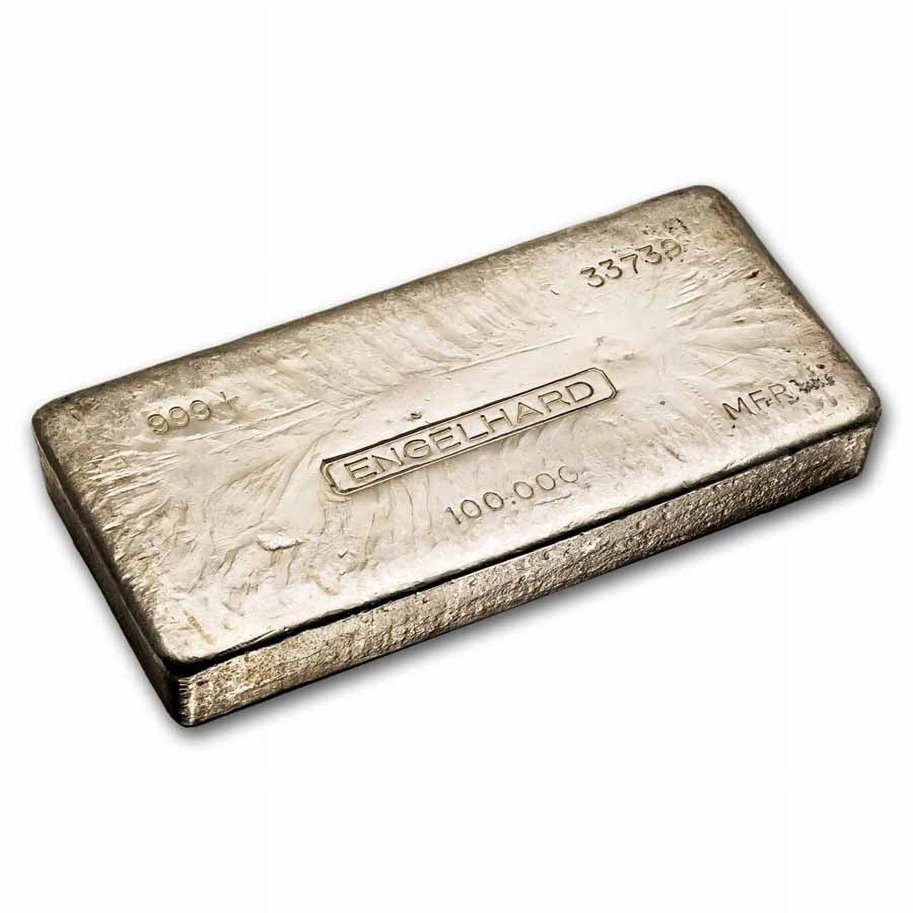 100 oz Silver Bar - Engelhard (3rd Series, MFR, Poured) - Walmart.com