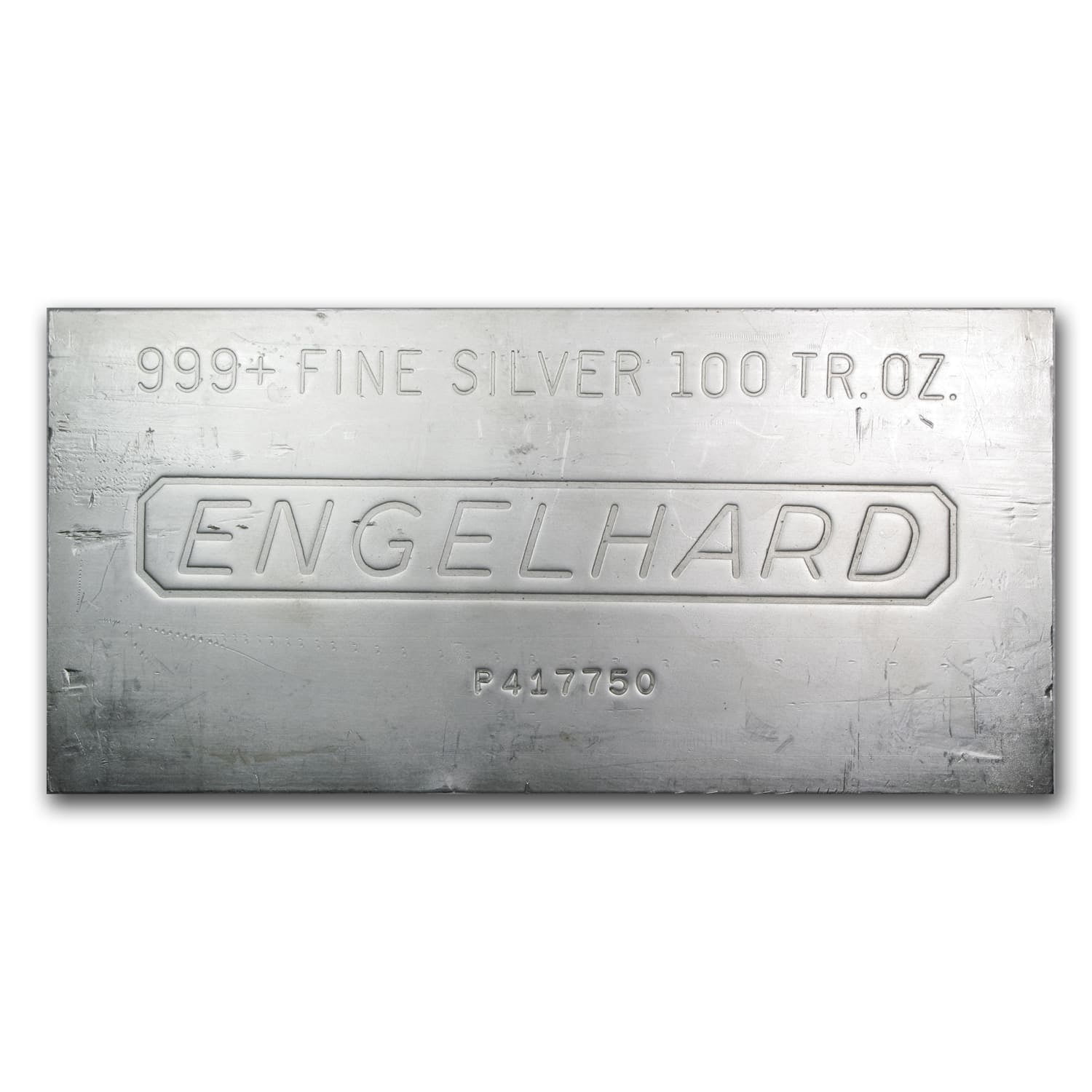 Engelhard 100 Ounce Silver Bar - .999 Fine Silver, Ideal for Investors ...