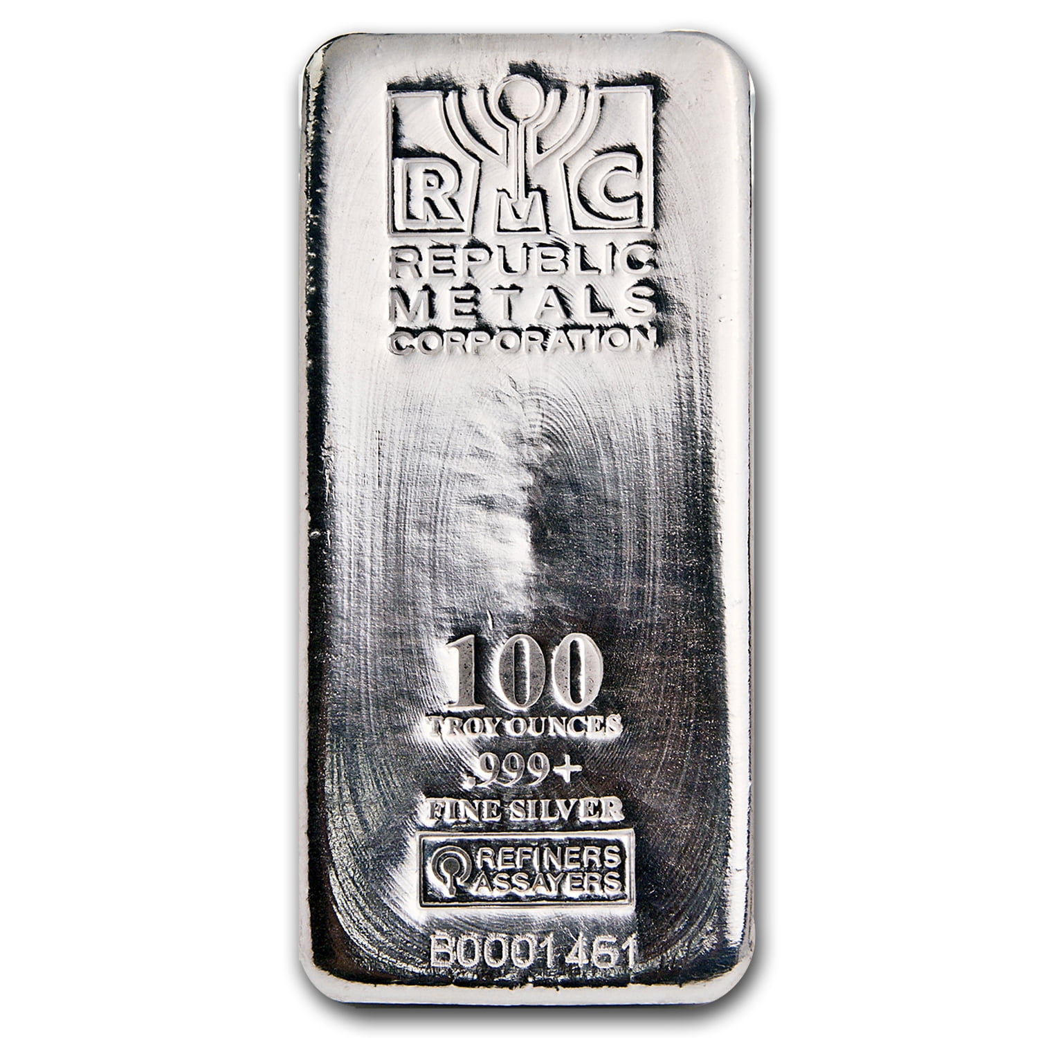 100 oz Silver Bar - Republic Metals Corp. (RMC) - Walmart.com
