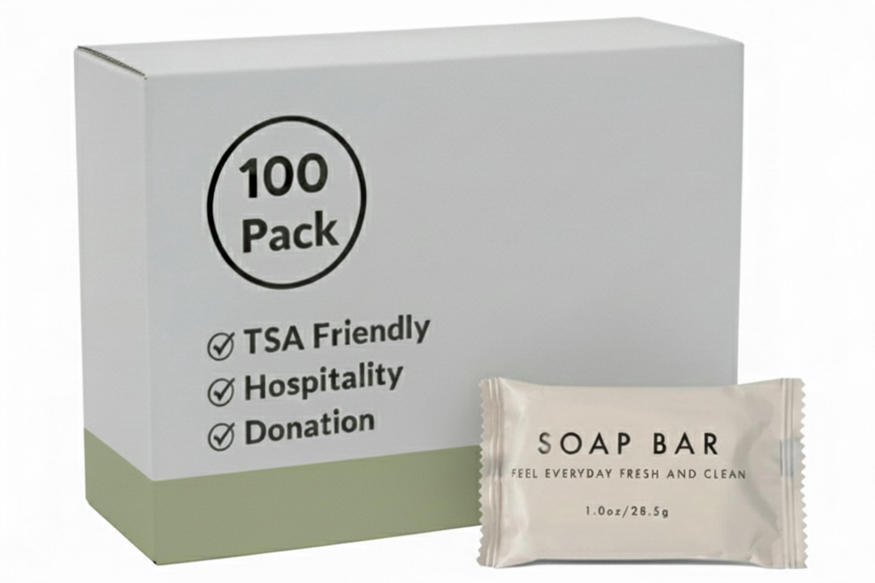 100 pack 1 Oz. Bar Soap - Hospitality, Hotel, Homeless Shelter ...