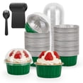 100-pack 5 Oz Green Mini Cake Pans with Lids and Spoons - Walmart.com