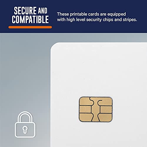 100 pack - SLE4442 Chip Cards with Hi-Co Magnetic Stripe PVC - SLE 4442 ...