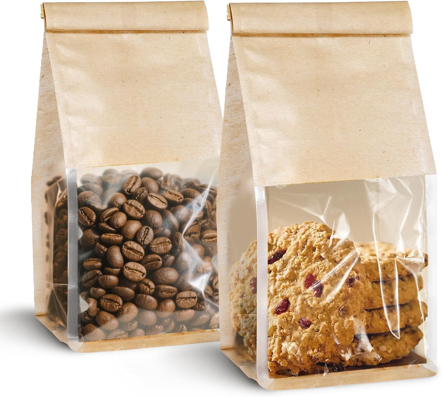 100-pack bread bags, for homemade bread, with clear window small bakery ...
