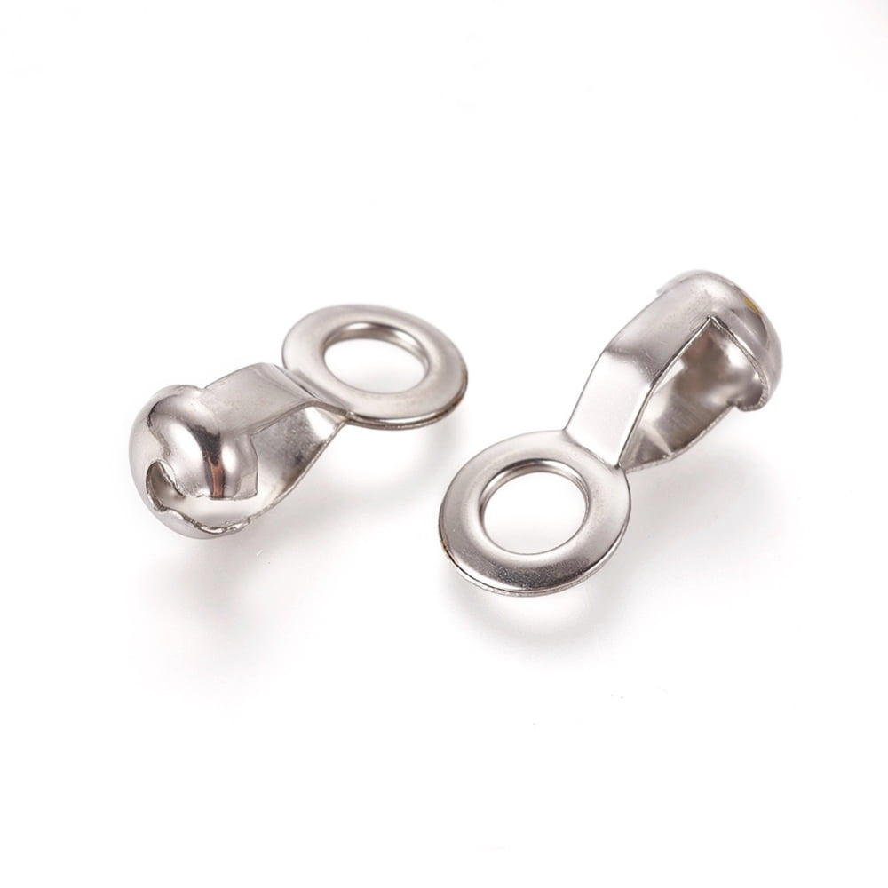 100 pc 304 Stainless Steel Ball Chain Connectors Pull Loop Connectors ...