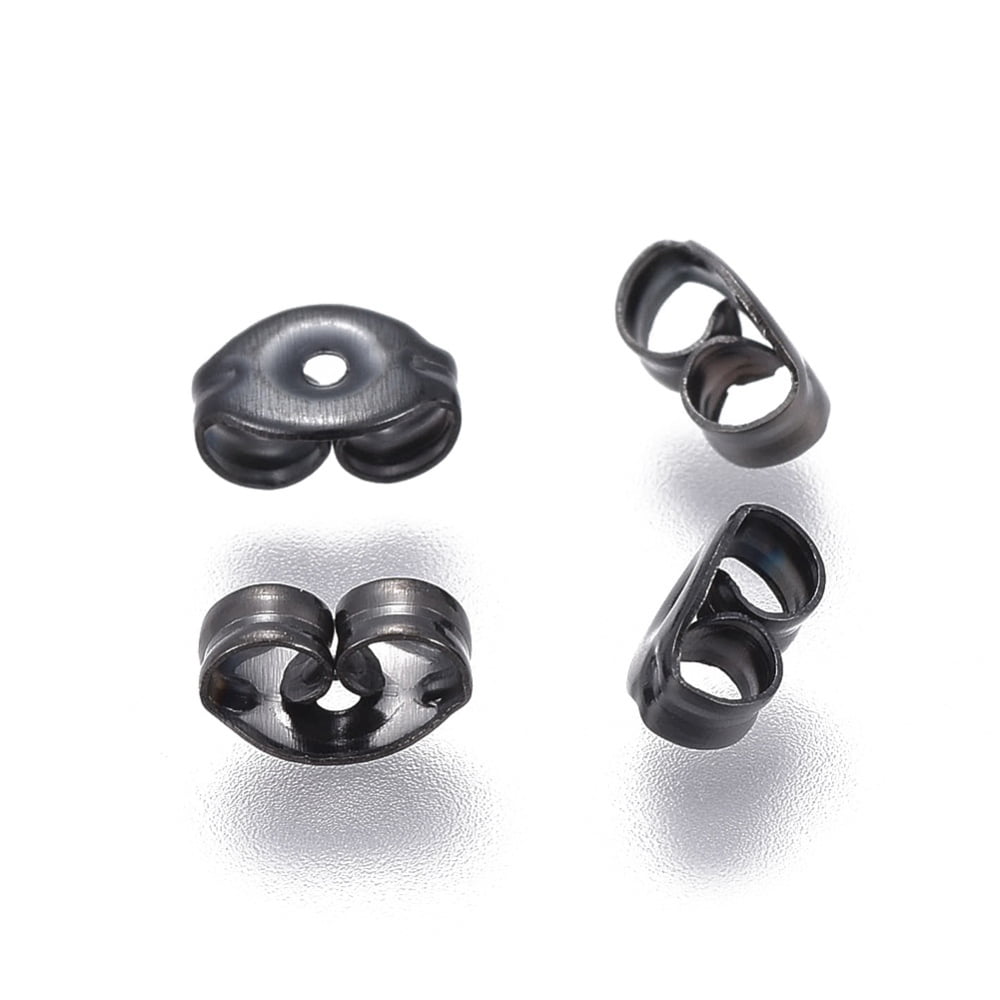 100 pc 304 Stainless Steel Friction Ear Nuts 6x4.5x3mm Hole: 0.8mm ...