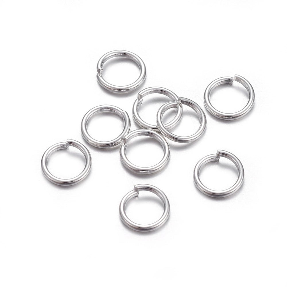 100 pc 304 Stainless Steel Jump Rings Open Jump Rings Silver Color 20 ...