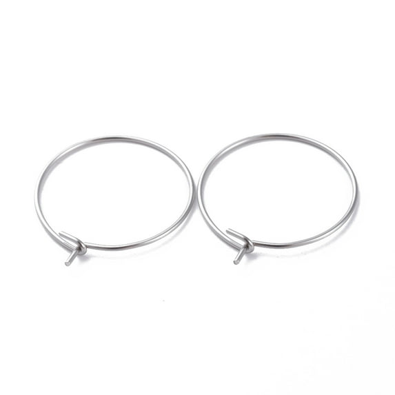 100 pc 316 Surgical Stainless Steel Hoop Earring Findings Wine Glass ...