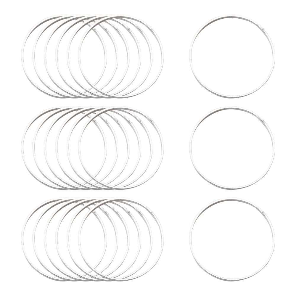 100 pc Brass Linking Rings Silver Color Plated 20x0.7~1mmDIY Silver ...