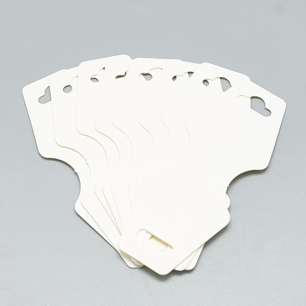 100 pc Cardboard Necklace Bracelet Display Cards White 9.5x3.7cm ...
