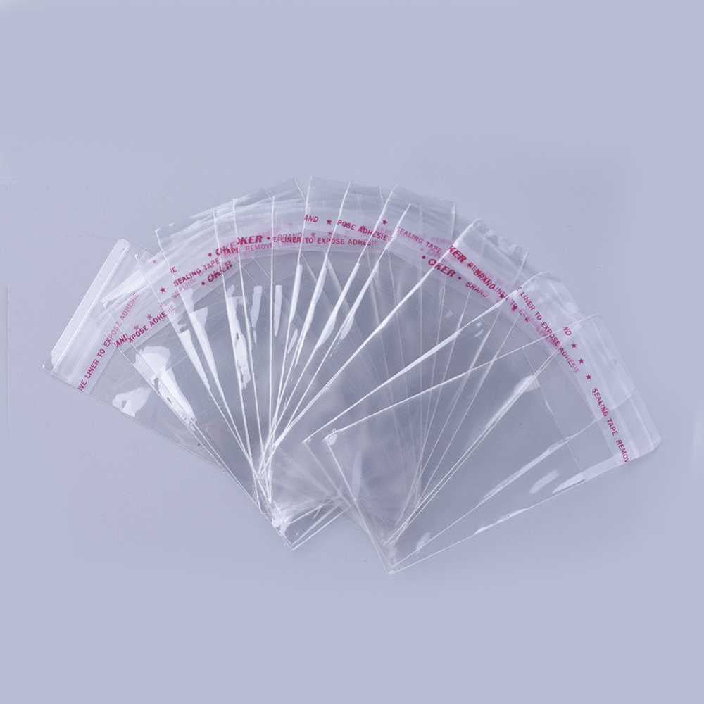 100 pc Clear Cellophane Bags Bag Packing Plastic Bags Self Adhesive ...