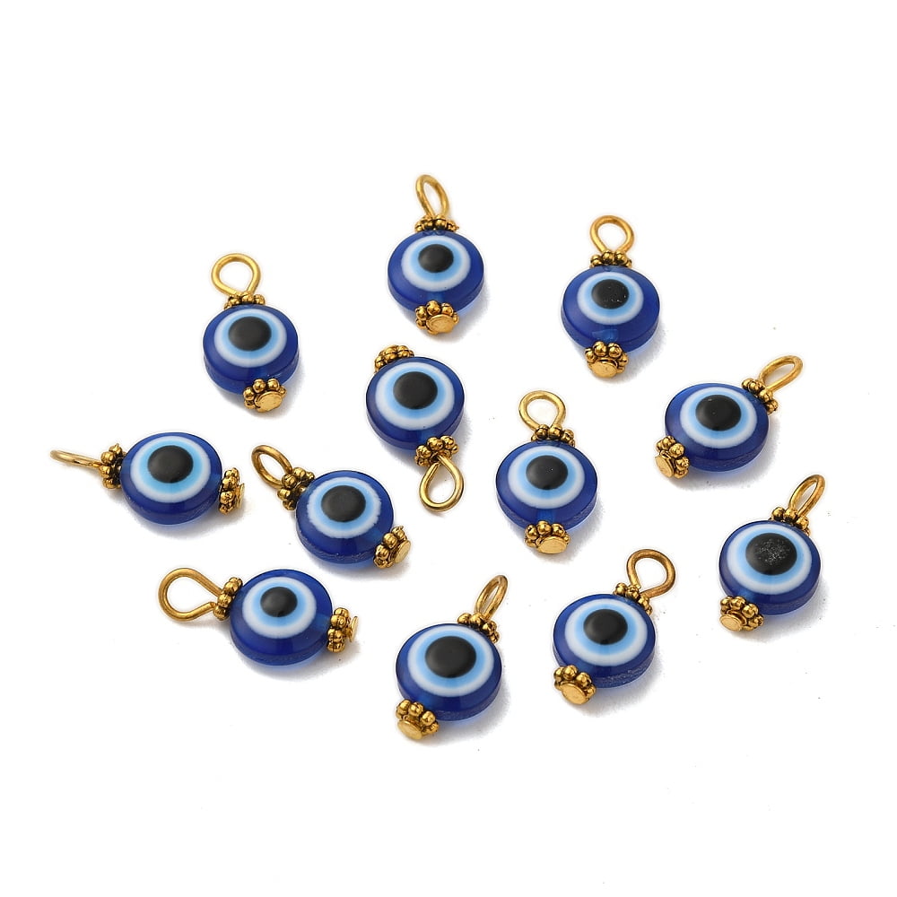 100 pc Iron Resin Beads Pendant with Tibetan Style Alloy Daisy Spacer ...