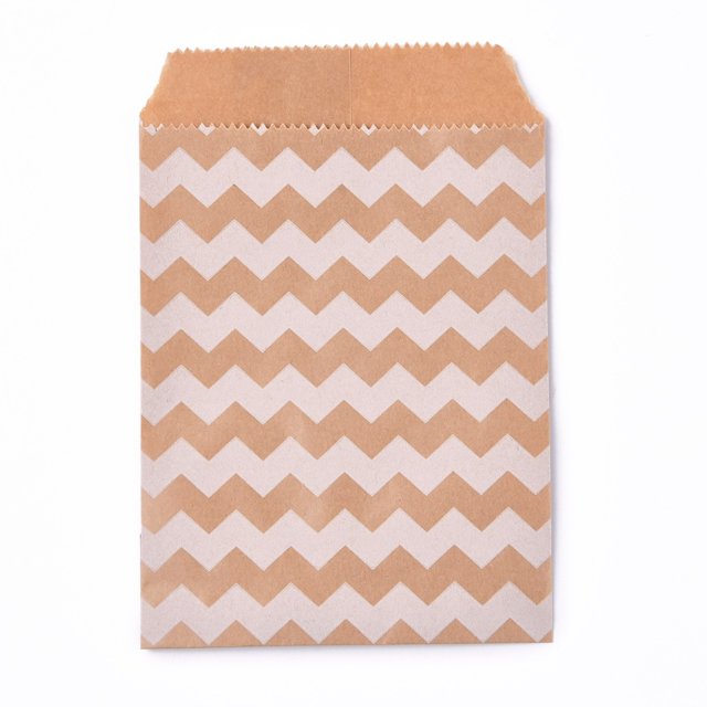 100 pc Kraft Paper Bags No Handles Food Storage Bags BurlyWood Wave ...
