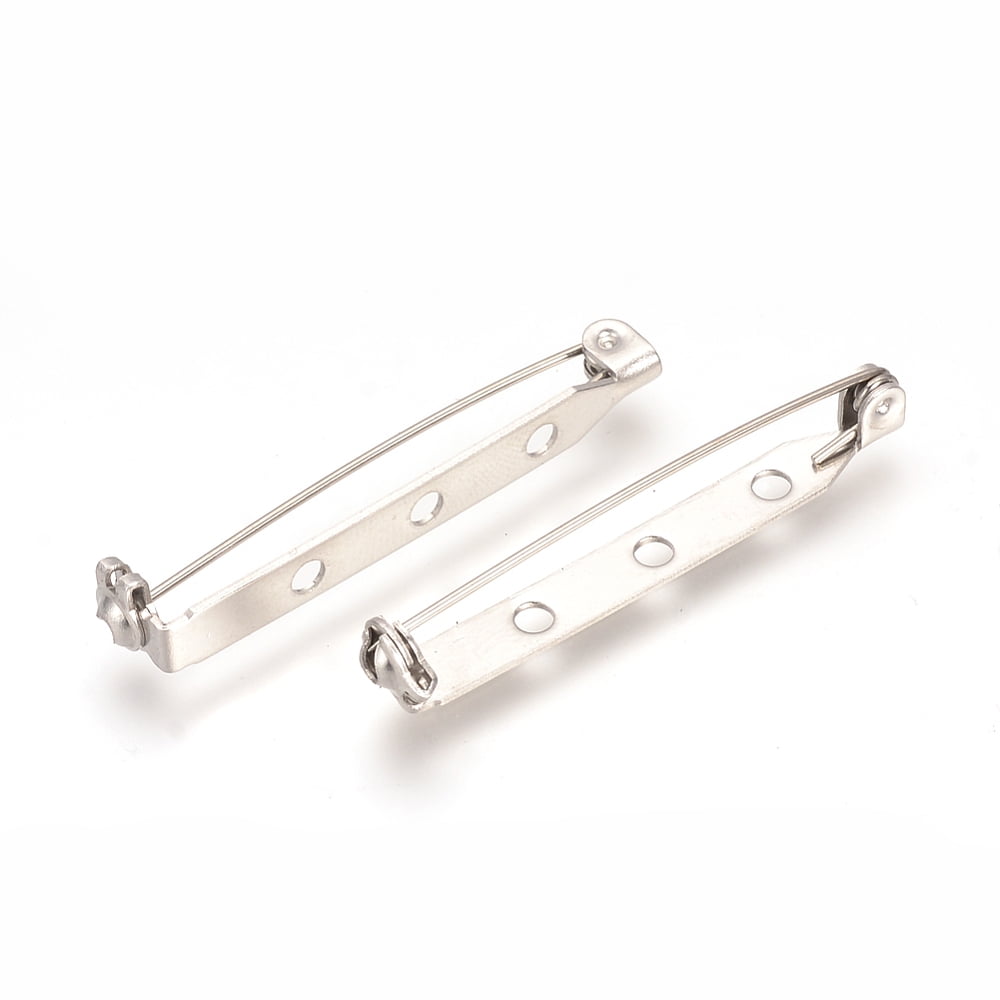 100 pc Non-Tarnish 304 Stainless Steel Pin Brooch Back Bar Findings ...