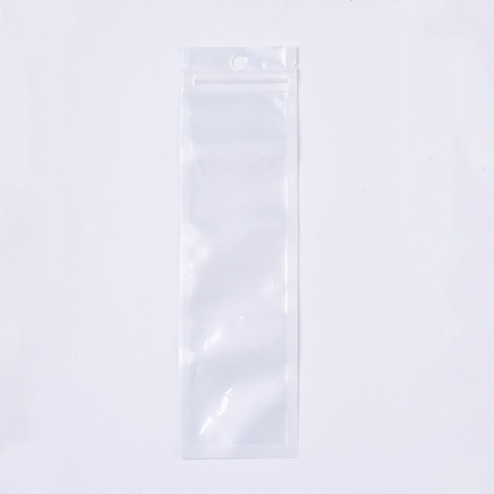 100 pc Pearl Film Plastic Zip Lock Bags Resealable Packaging Bags with ...