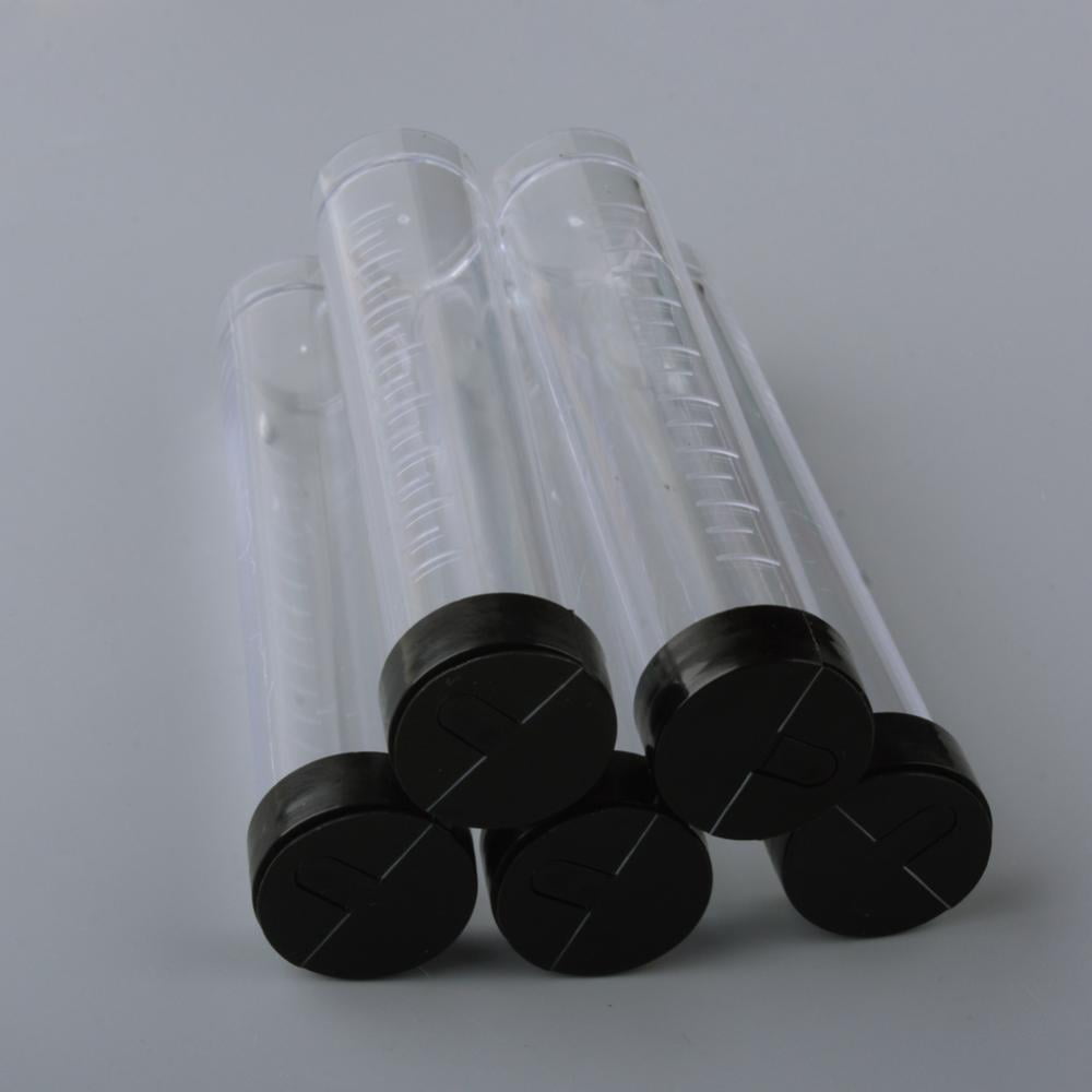 100 pc Plastic Bead Containers Bottle Column Clear 10.6x2.1cm Capacity ...