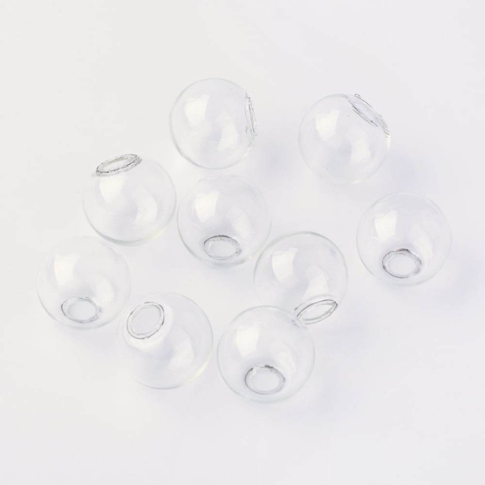 100 pc Round Mechanized One Hole Blown Glass Globe Ball Bottles for ...