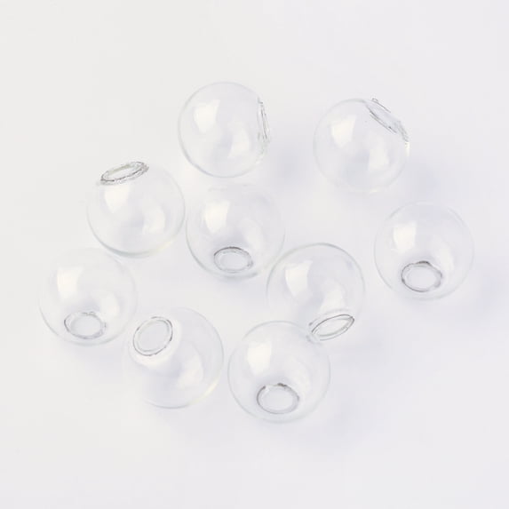 100 pc Round Mechanized One Hole Blown Glass Globe Ball Bottles for ...