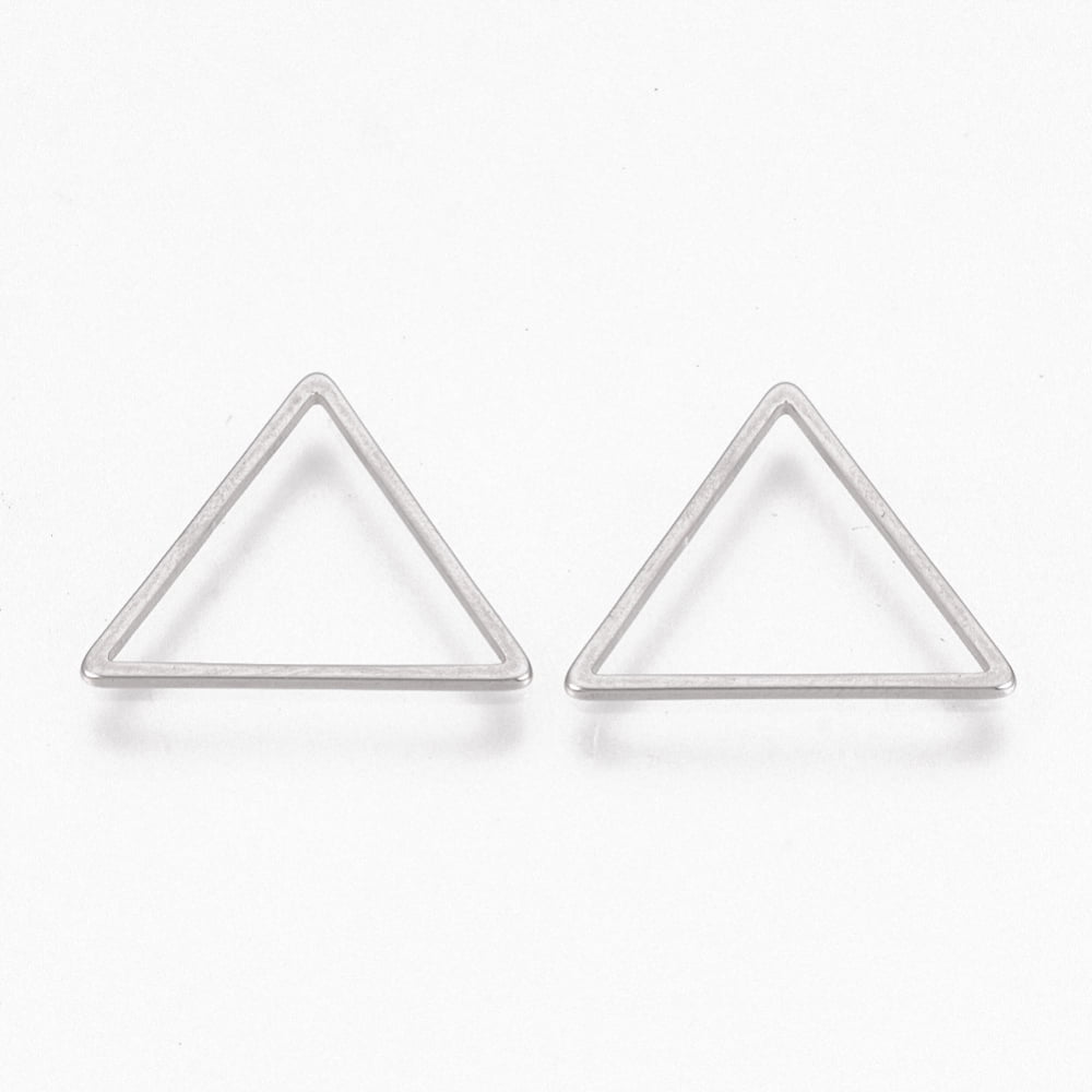 100 pc Tarnish Resistant 304 Stainless Steel Linking Ring Triangle ...