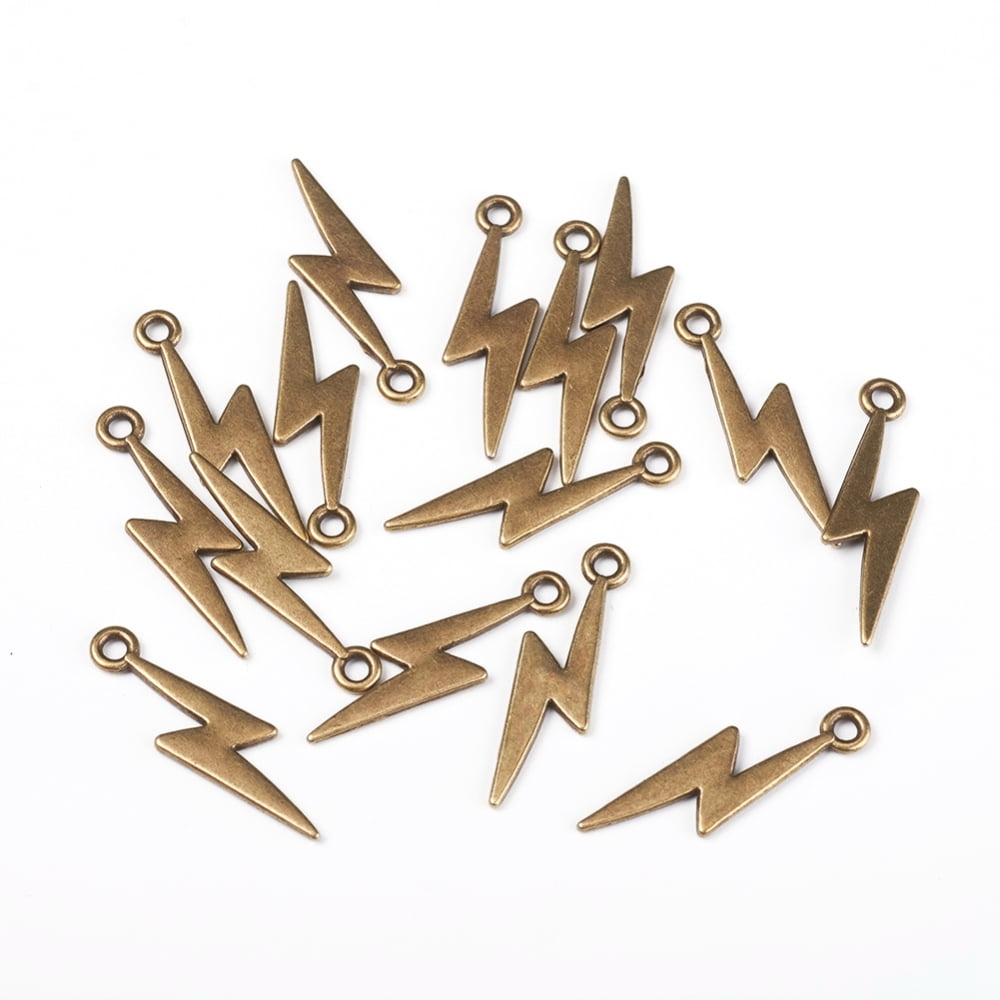 100 pc Tibetan style Alloy Pendants for Jewelry Making Flash Shape ...