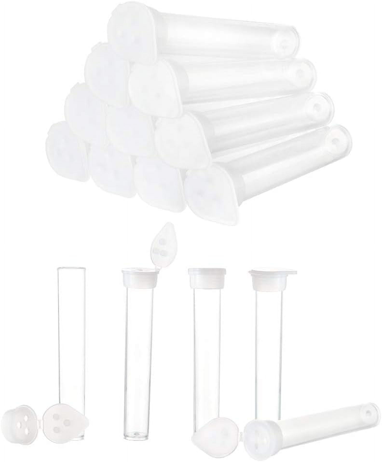 100 pc Transparent Plastic Bottles Test Tube Cap with 3-holes For ...