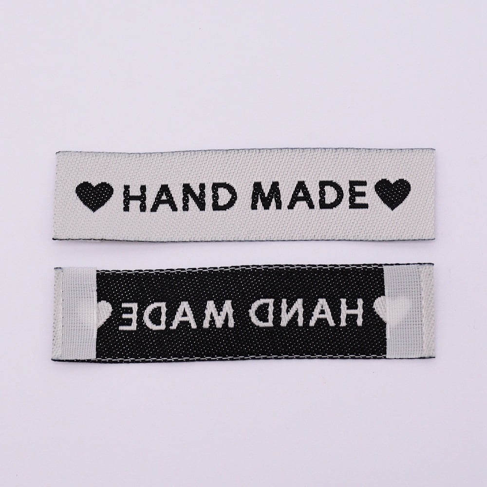 100 pc Woven Sewing Labels Cloth Labels for Sewing Knitting Crafts Word ...