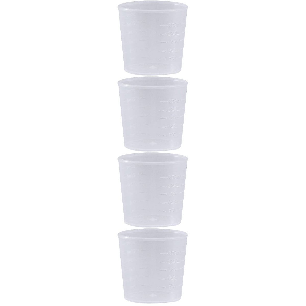 100 pcs 30ml Plastic Graduated Cups Measuring Scale Cups Transparent ...