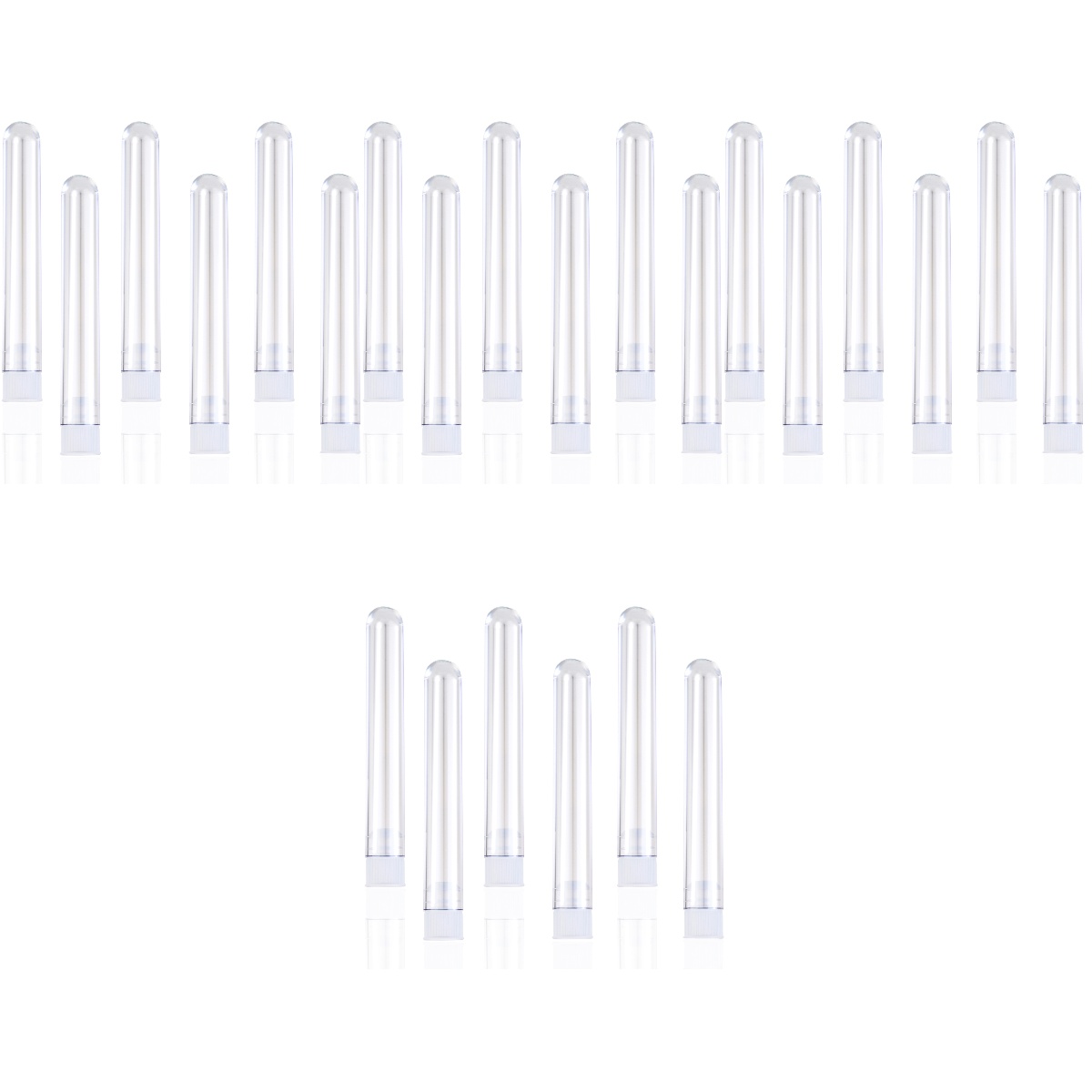 100 pcs 5ml Plastic Sample Test Tubes Gift Tubes with Caps (Transparent ...