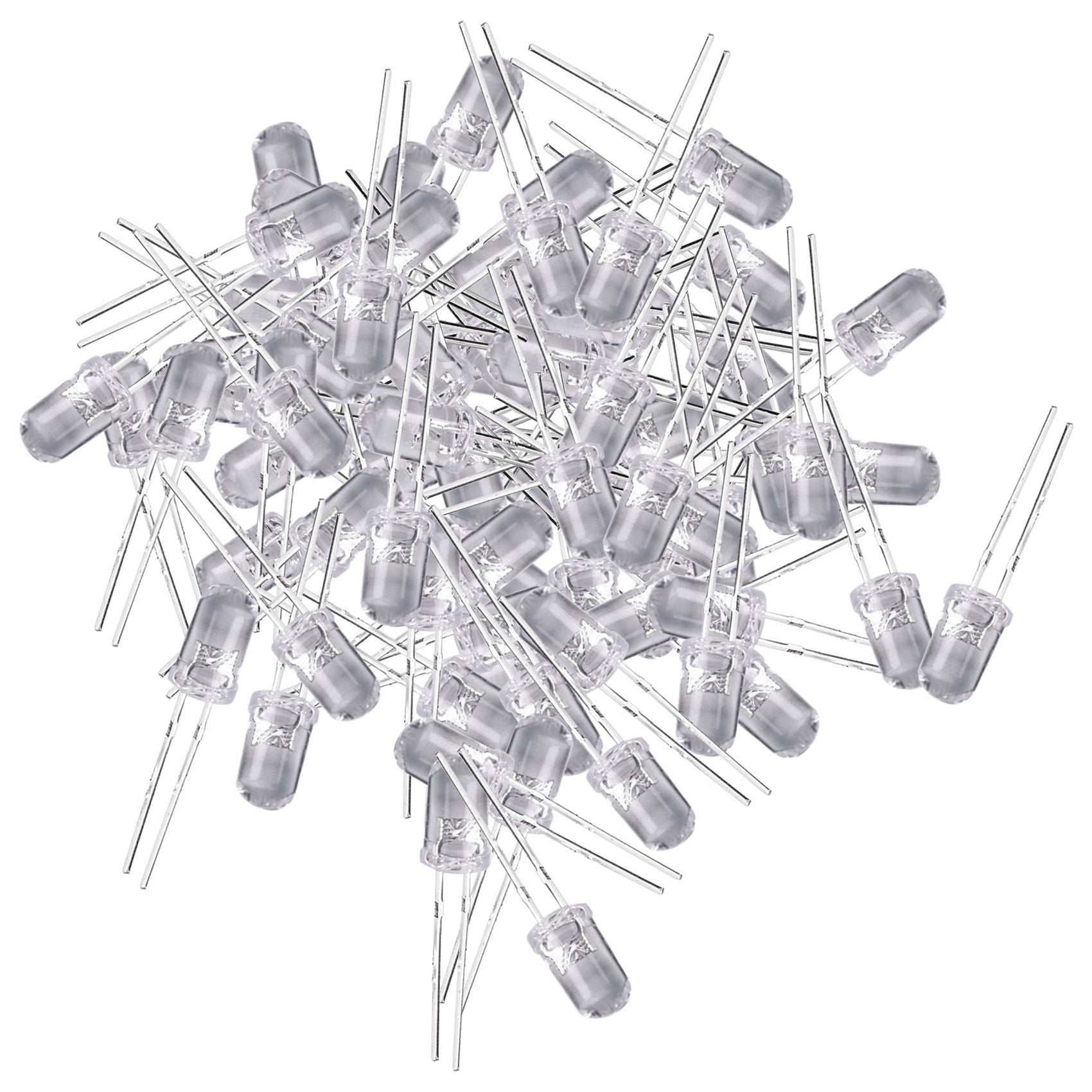 100 pcs 5mm Warm White LED Diode Lights DC 3V 20mA Bulb Lamps ...