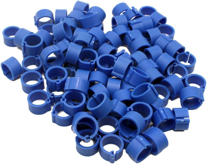 100 pcs 8mm Foot Ring Bands Bird Clip on Leg Rings for Pigeon Dove ...