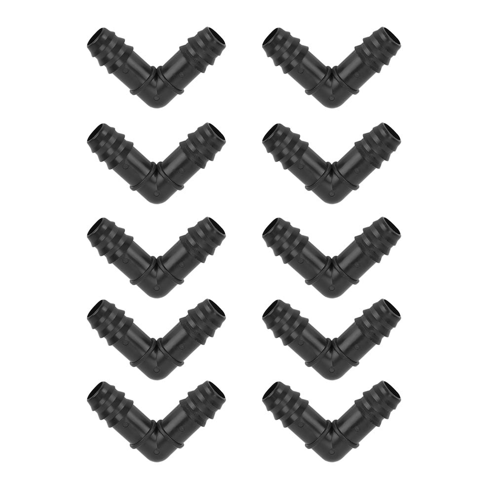 100 pcs Barbed Insert Plastic Water Pipes Elbow Connector PE Pipe ...