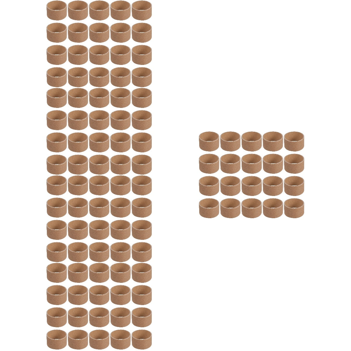 100 pcs Cardboard Tubes Bulk Craft Rolls Tubes Brown Thick Paper Roll ...