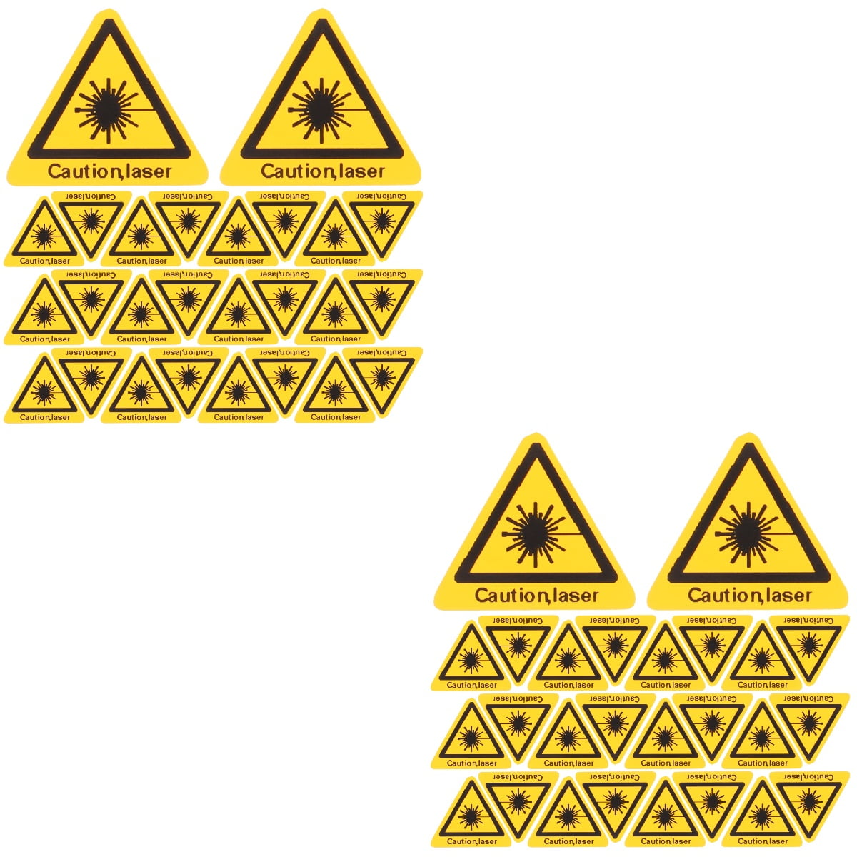 100 pcs Caution Sticker Security Sticker Caution Sign Caution Warning ...